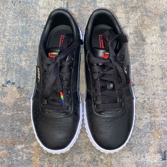 Puma | Shoes | Black And Rainbow Puma Shoes | Poshmark